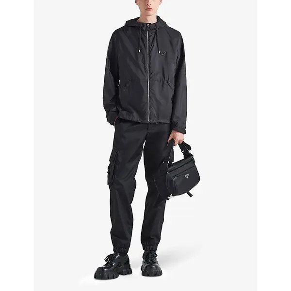 Prada Re-nylon Brand-plaque Hooded Jacket