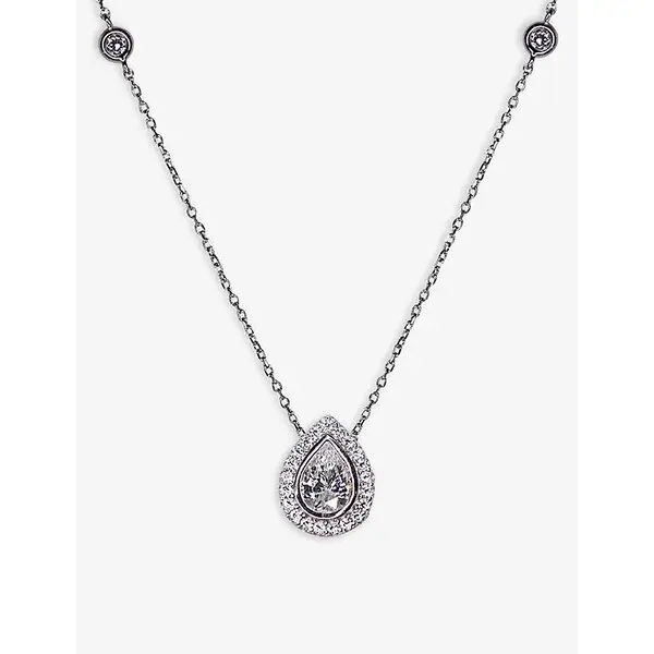 CARAT* LONDON Emile Sterling Cubic Zirconia Necklace - Silver