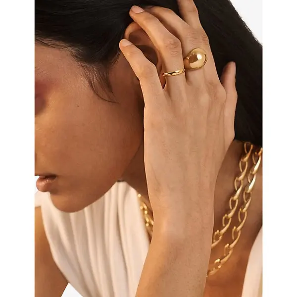 Monica Vinader Nura Wrap Ring - Yellow Gold