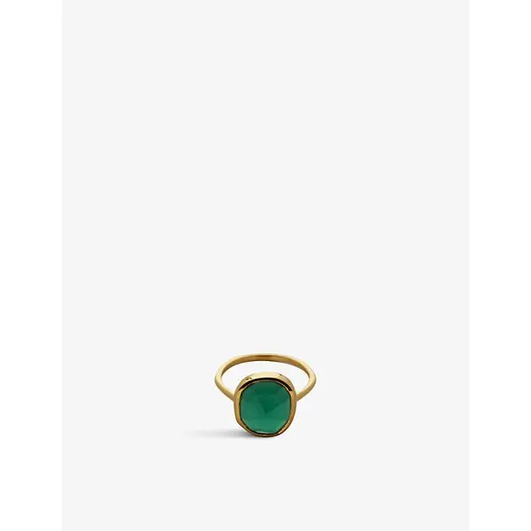 Monica Vinader Siren Gemstone Ring In 18ct Vermeil - Yellow Gold