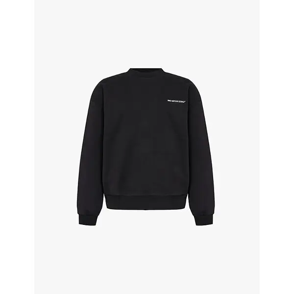 MKI MIYUKI ZOKU Branded-print Cotton-blend Sweatshirt - Black