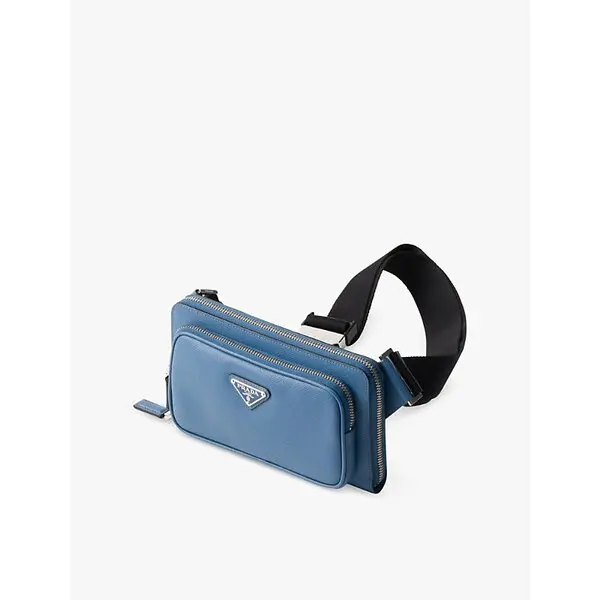 Prada Brand-plaque Saffiano-leather Cross-body Bag