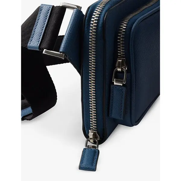 Prada Brand-plaque Saffiano-leather Cross-body Bag