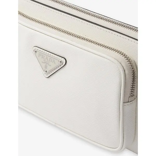Prada Brand-plaque Saffiano-leather Cross-body Bag