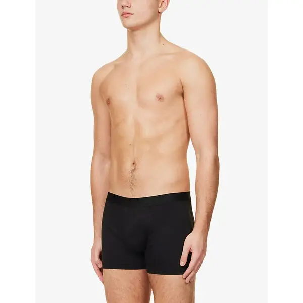 Falke Pack Of Two Stretch Cotton-blend Boxers - Black