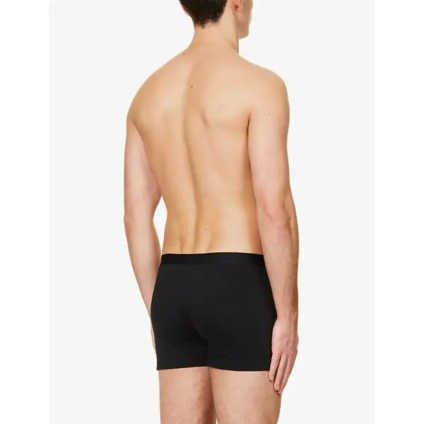 Falke Pack Of Two Stretch Cotton-blend Boxers - Black