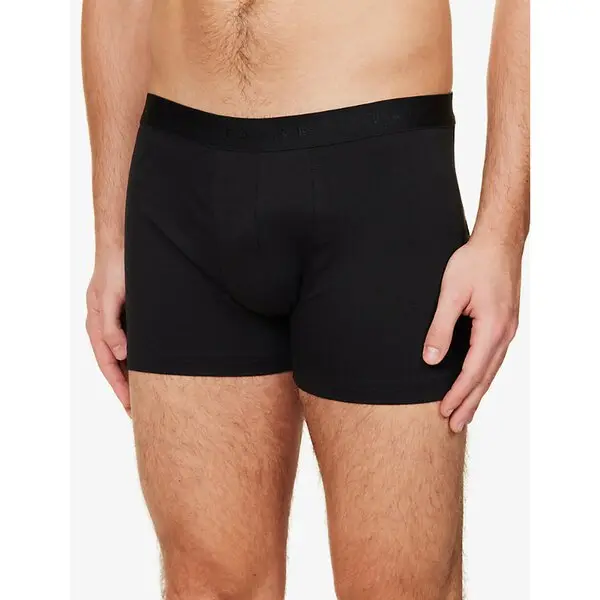 Falke Pack Of Two Stretch Cotton-blend Boxers - Black
