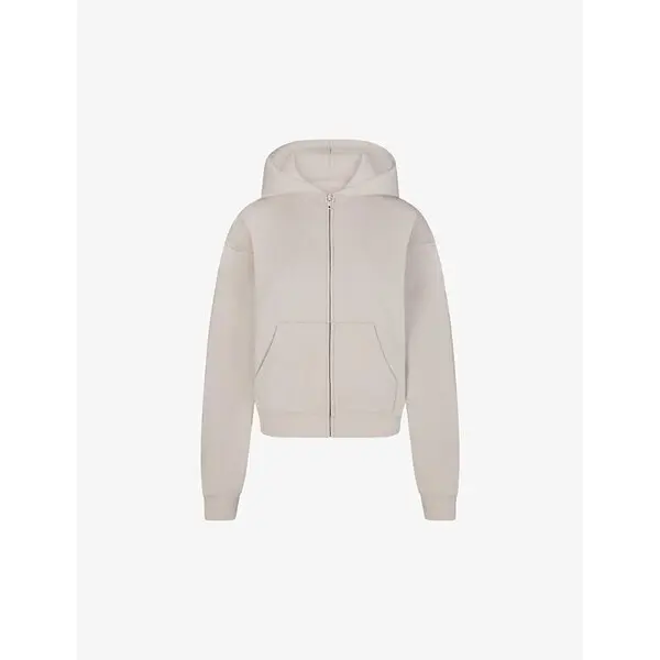 SKIMS Split Kangaroo-pocket Cotton-fleece Hoody