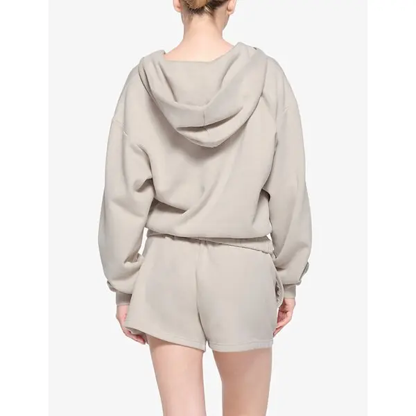 SKIMS Split Kangaroo-pocket Cotton-fleece Hoody