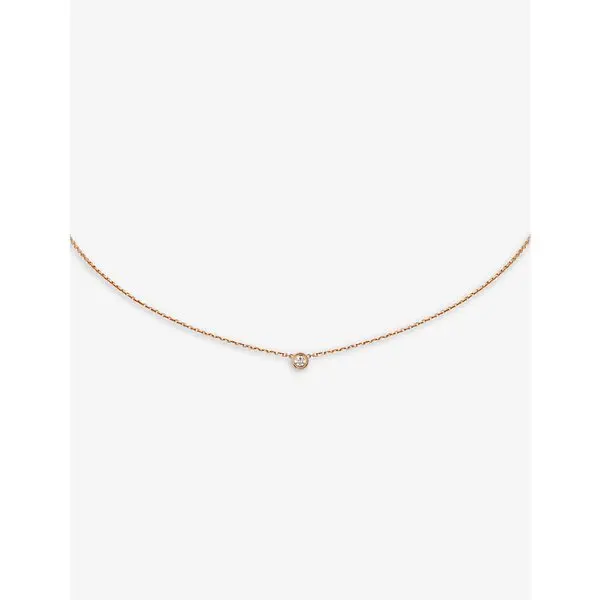 CARTIER D'amour Extra Small Rose Gold Diamond Necklace - One-color