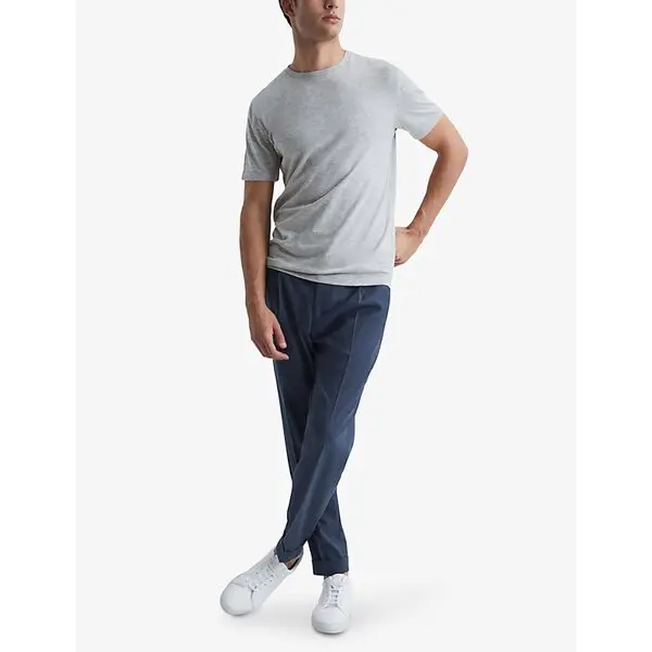 REISS Bless Crewneck Cotton-jersey T-shirt Xxl - Grey Marl