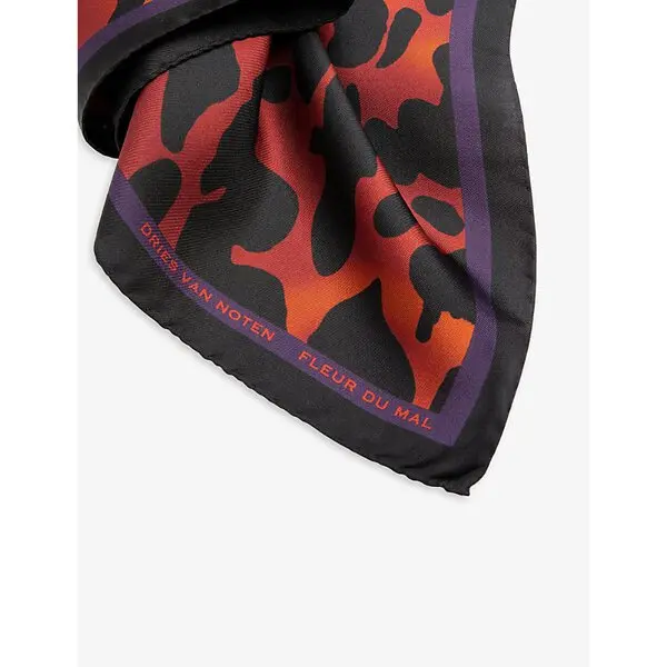 Dries Van Noten Graphic-print Silk Scarf - Rock The Myrrh