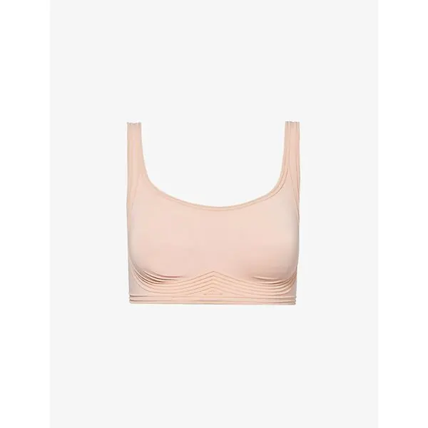 Wolford Contour Skin Scoop-neck Stretch-woven Bra - Rose