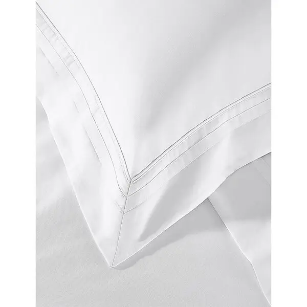 THE WHITE COMPANY Cavendish Cotton Flat Sheet - White/mink