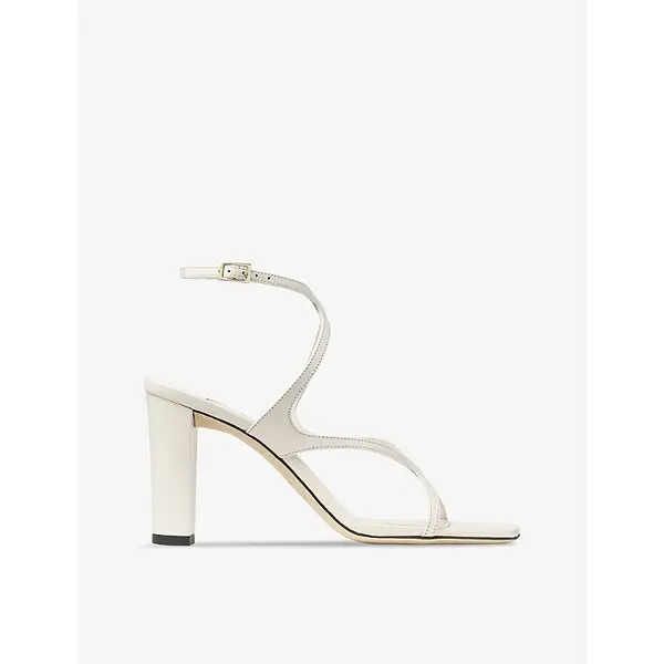 JIMMY CHOO Azie 85 Leather Heeled Sandals - Latte