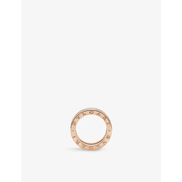 BVLGARI B.zero1 18ct Rose-gold And Ceramic Ring