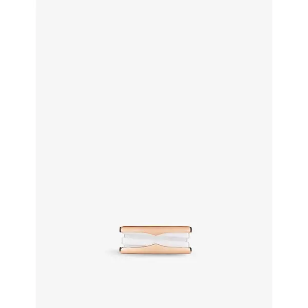 BVLGARI B.zero1 18ct Rose-gold And Ceramic Ring
