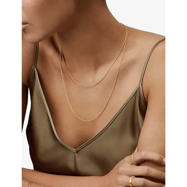 Monica Vinader Fine 18ct -plated Vermeil Sterling Silver Chain Necklace - Yellow Gold