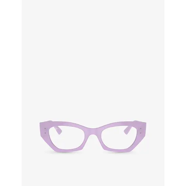 Ray-ban Zena Round-frame Optical Glasses - Lilac