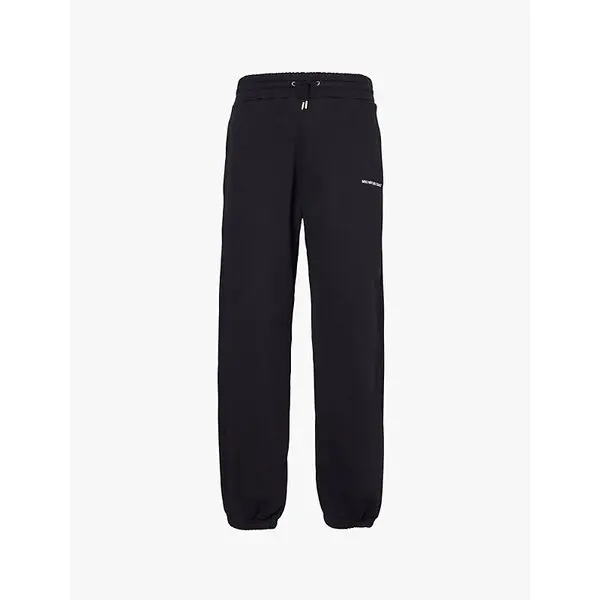 MKI MIYUKI ZOKU Brand-print Cotton-blend Jogging Bottoms - Black