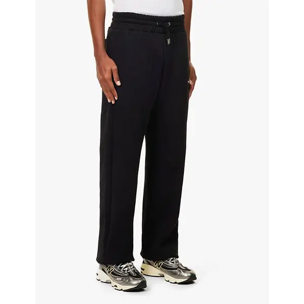MKI MIYUKI ZOKU Brand-print Cotton-blend Jogging Bottoms - Black