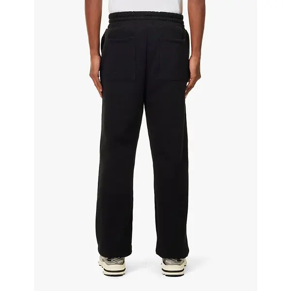 MKI MIYUKI ZOKU Brand-print Cotton-blend Jogging Bottoms - Black