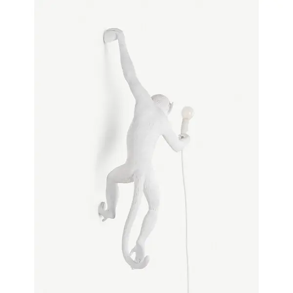 SELETTI Hanging Monkey Resin Lamp 37cm - One-color
