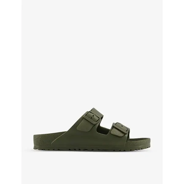 BIRKENSTOCK Arizona Double-strap Leather Sandals - Active Khaki Eva