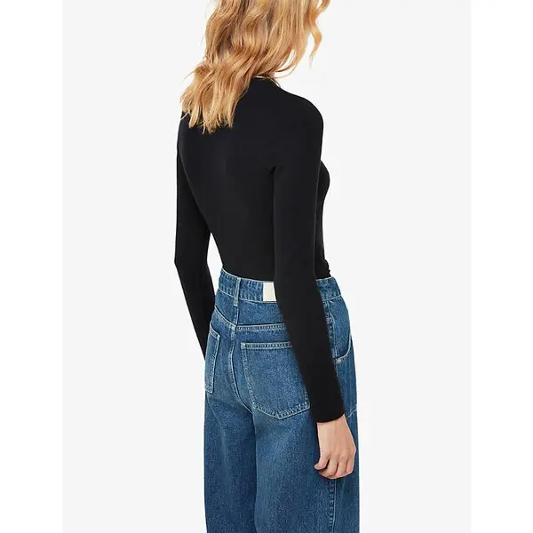 Whistles Essential Round-neck Stretch-woven Sweatshirt