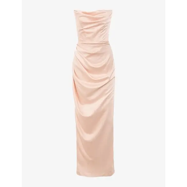 House Of Cb Adrienne Corset Maxi Dress - Champagne