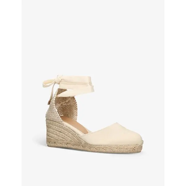 CastaÑer Carina Canvas Wedge Espadrilles - Cream