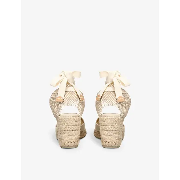 CastaÑer Carina Canvas Wedge Espadrilles - Cream