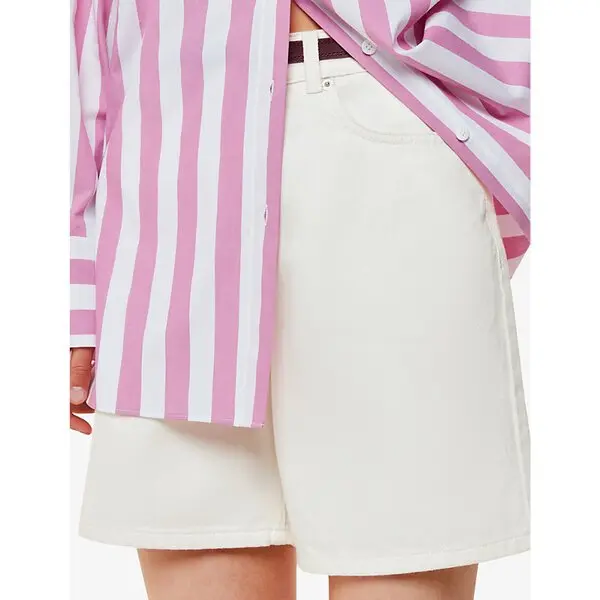 Whistles Patch-pocket Regular-fit Denim Shorts