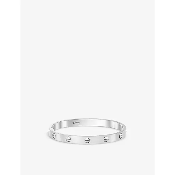 CARTIER Love Classic Brushed 18ct White-gold Bracelet - White Gold