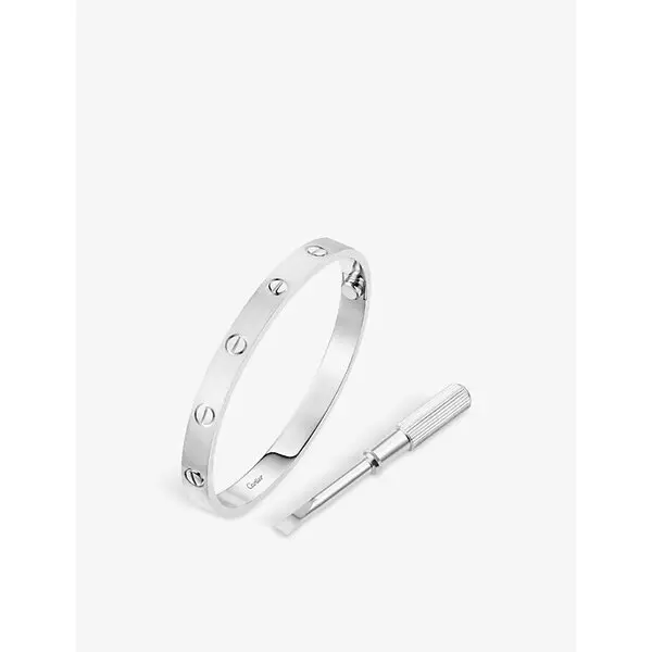 Cartier Love Brushed Bracelet - White Gold