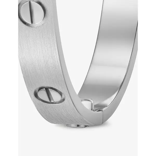 Cartier Love Brushed Bracelet - White Gold