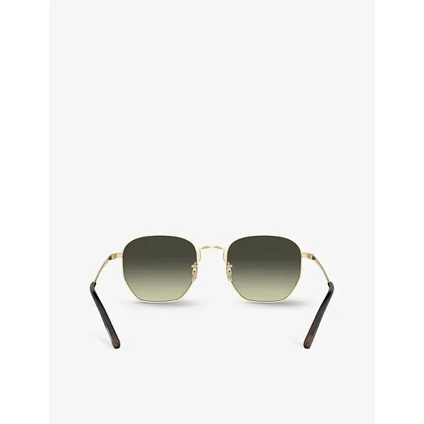 Oliver Spencer Hexagonal-frame Metal Sunglasses - Gold