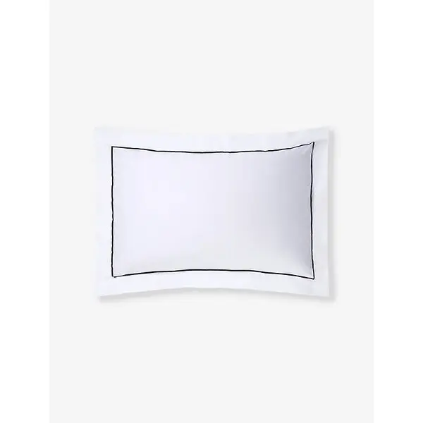 THE WHITE COMPANY Savoy Oxford Cotton Pillowcase - White/navy