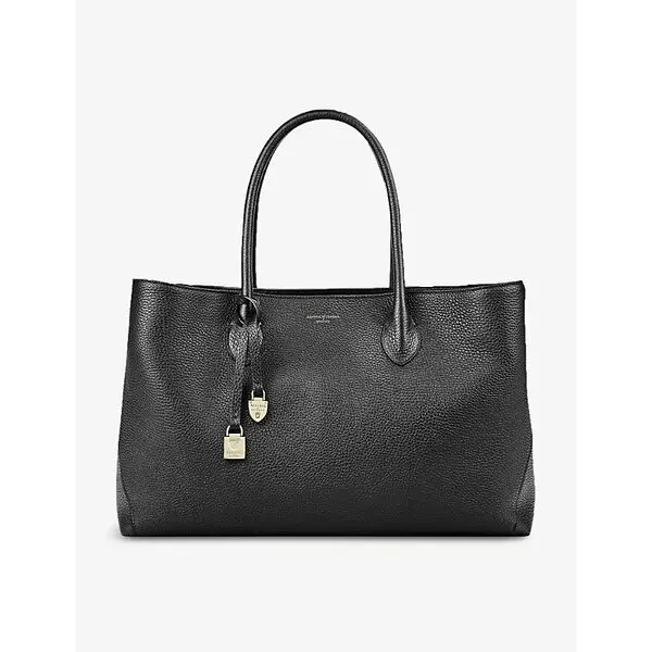 ASPINAL OF LONDON Large Leather Tote Bag - Black