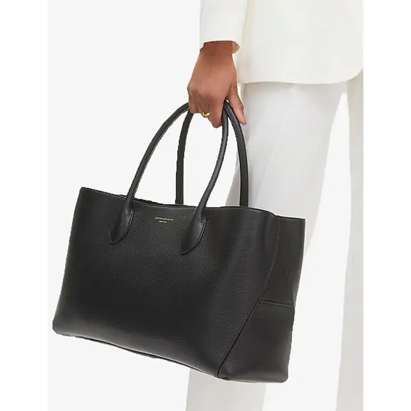 ASPINAL OF LONDON Large Leather Tote Bag - Black