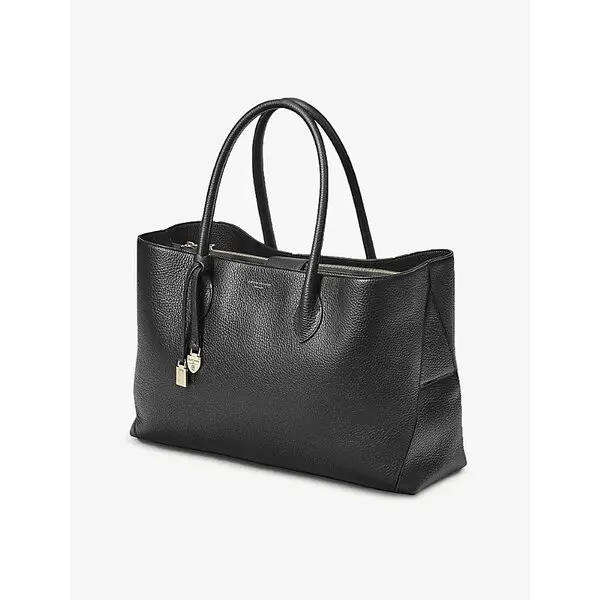 ASPINAL OF LONDON Large Leather Tote Bag - Black