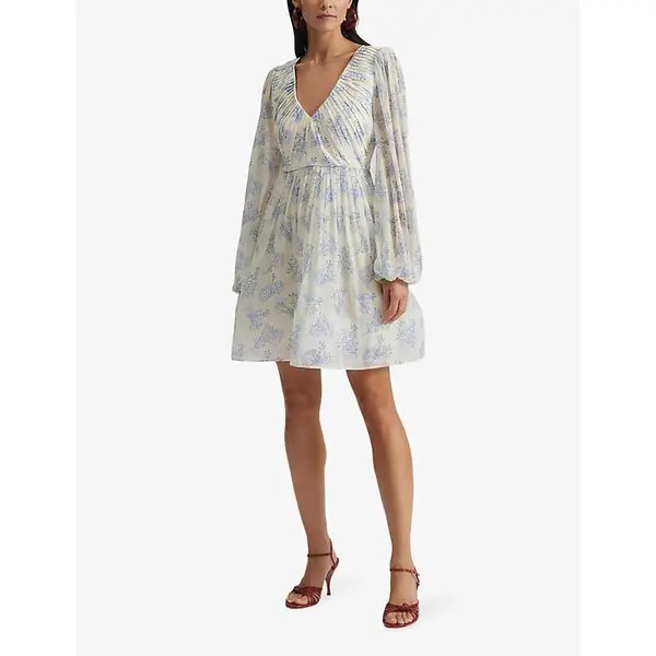 sachin and babi light blue dress Estelle Cleo Mesh Midi Dress