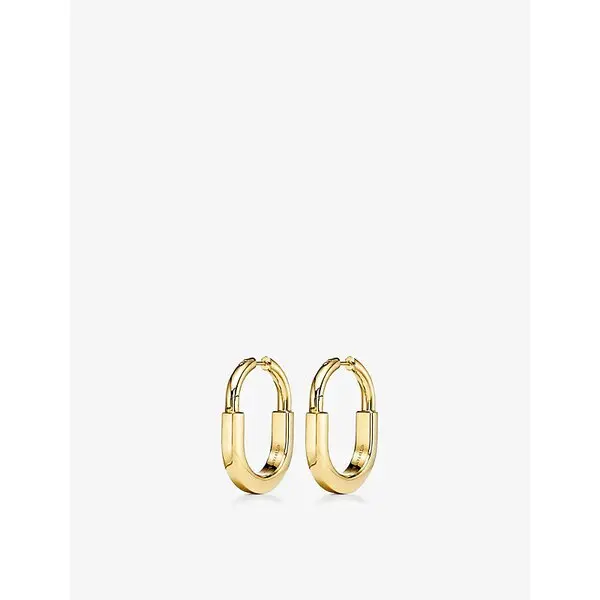 Tiffany & Co. Lock 18ct And Diamond Earrings - Yellow Gold