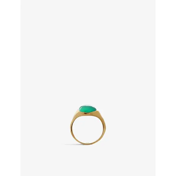 Monica Vinader Rio Recycled Signet Ring - Gold