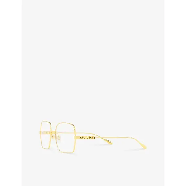 Gucci Gg1434o Square-frame Optical Glasses - Gold