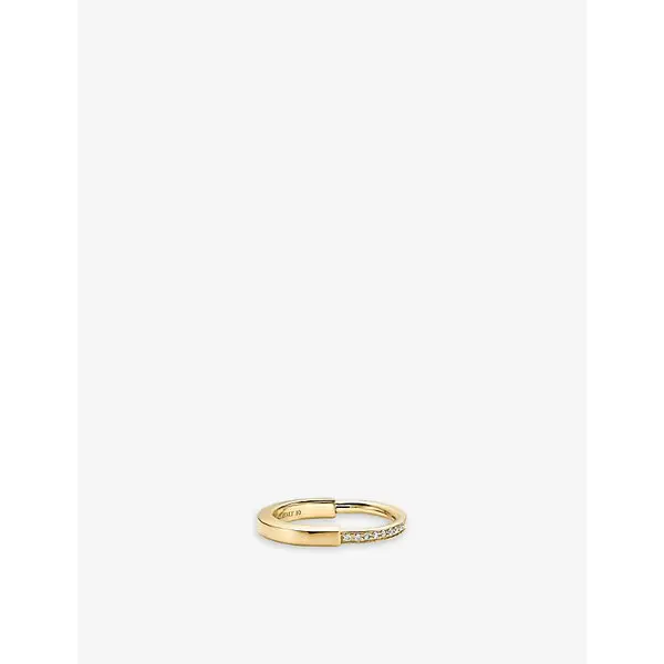 Tiffany & Co. Lock 18ct Yellow-gold And 0.17ct Diamond Ring - Yellow Gold