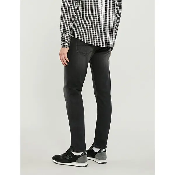 7 For All Mankind Slimmy Tapered Jeans - Washed Black