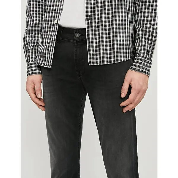 7 For All Mankind Slimmy Tapered Jeans - Washed Black