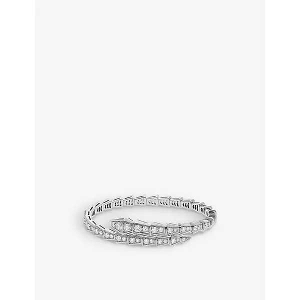 BVLGARI Serpenti Viper 18ct White-gold Diamond Bracelet - White Gold