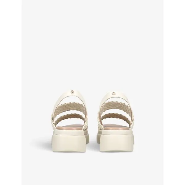 Carvela Krypton Woven-strap Leather Sandals - White